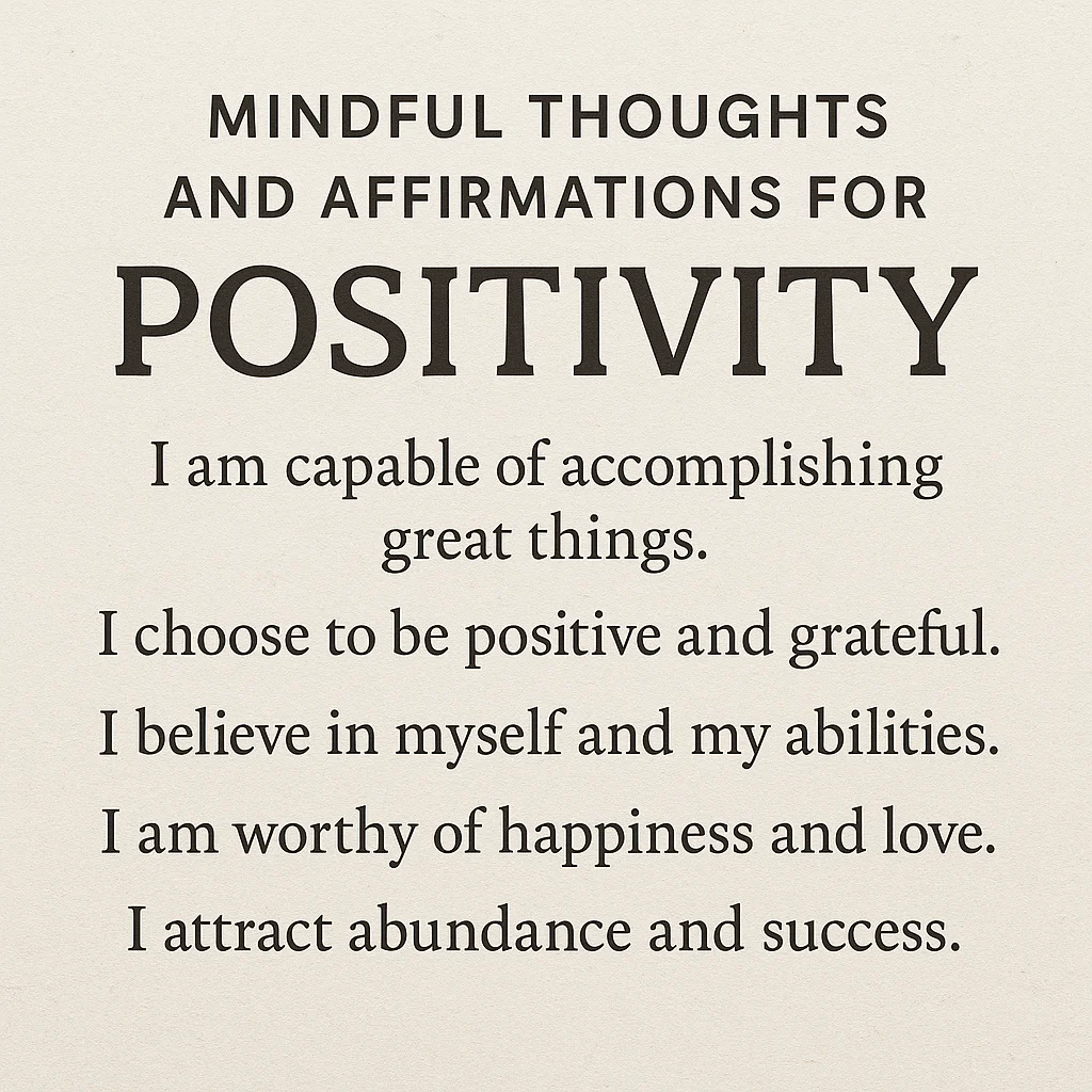 50+ Mindful Thoughts & Affirmations for Positivity (2026) 🌟 - Mindful ...